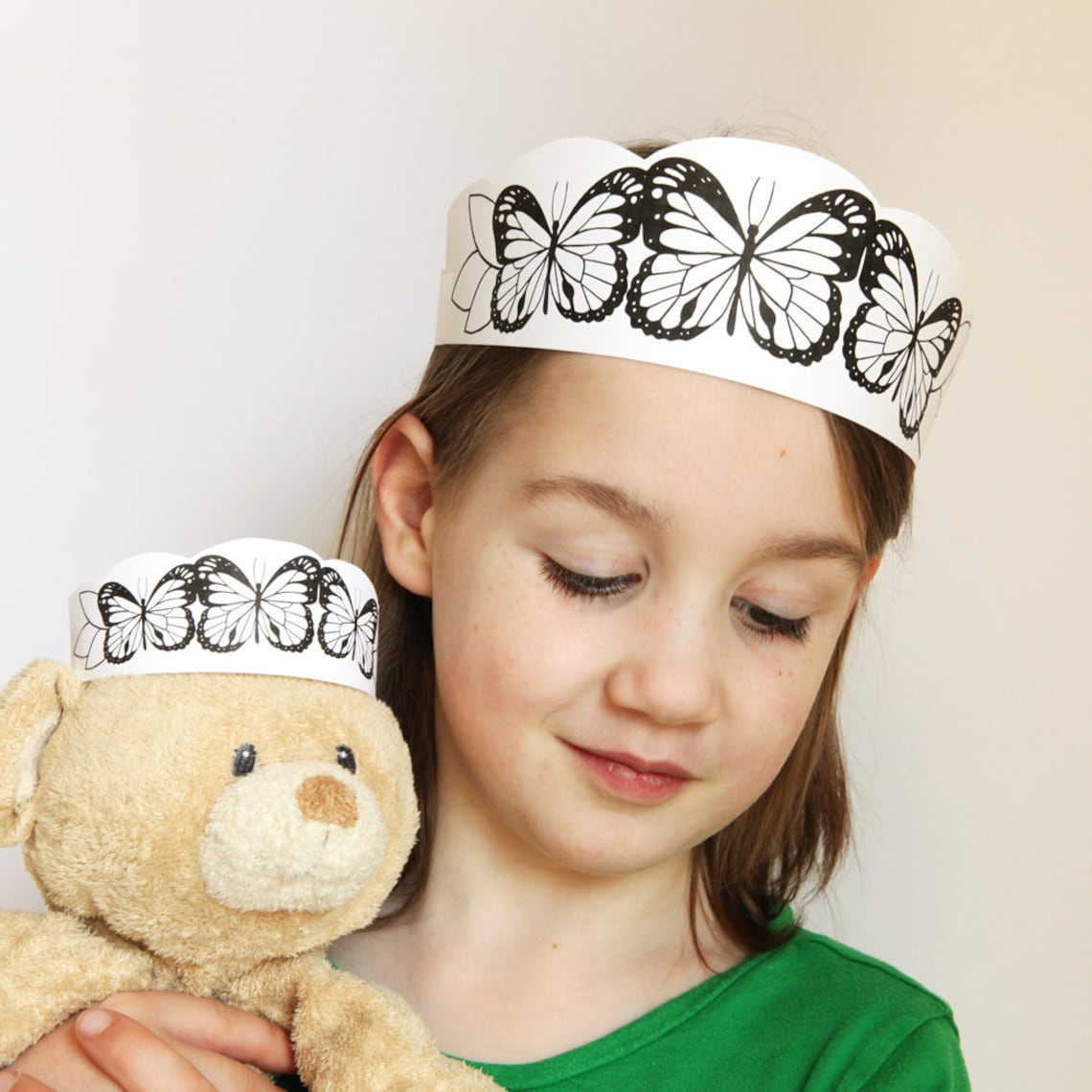 Butterflies Crown Printable Butterfly Headband Kids Craft | Etsy