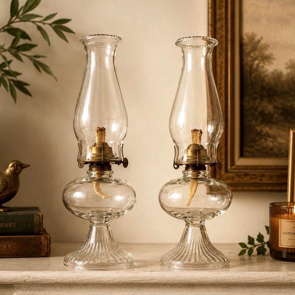 Ribbed Oil Lamps - Etsy