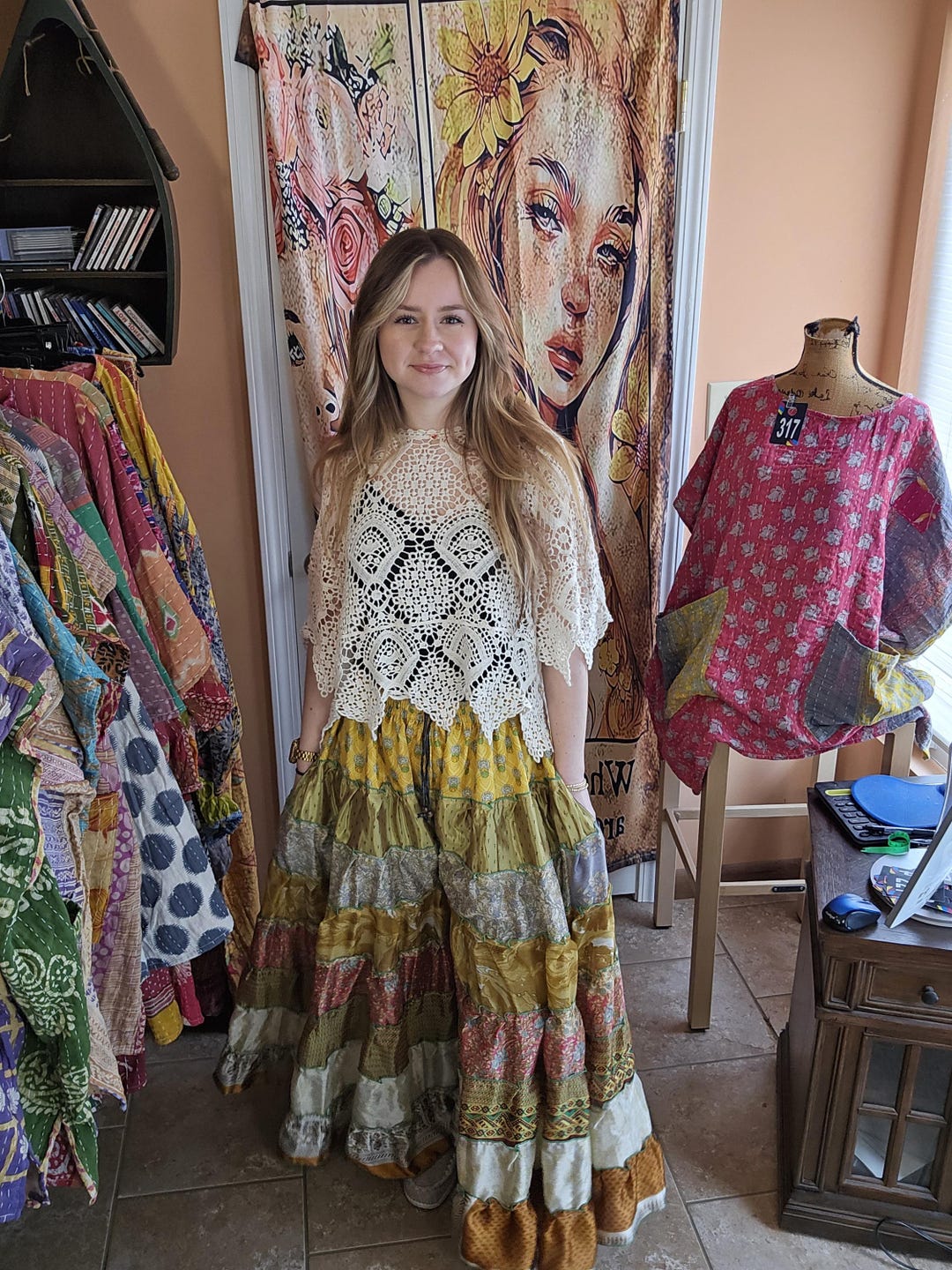 Boho Hippie Patchwork Palazzo Pants With Side Pockets One Size S to 2X /3X - Etsy