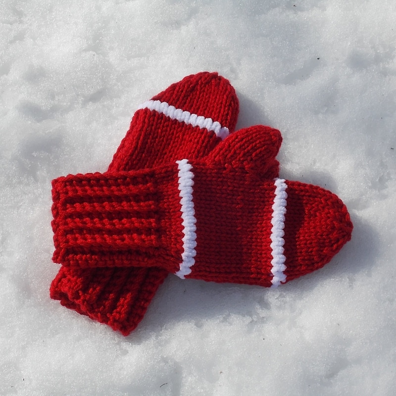 Red Mittens - Etsy
