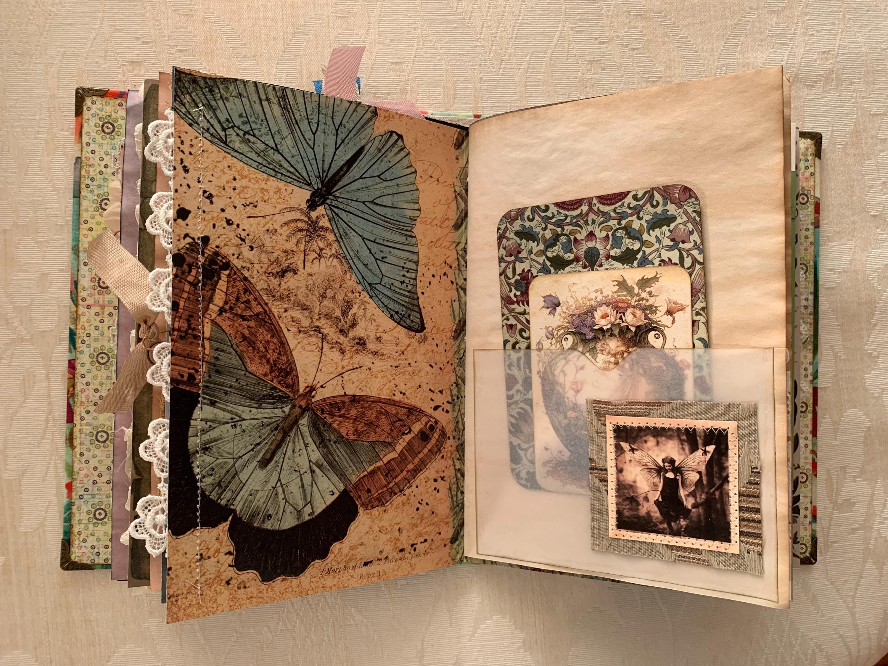 Handmade Fairy Junk Journal, Vintage Style Journal, Fairies, Castles ...
