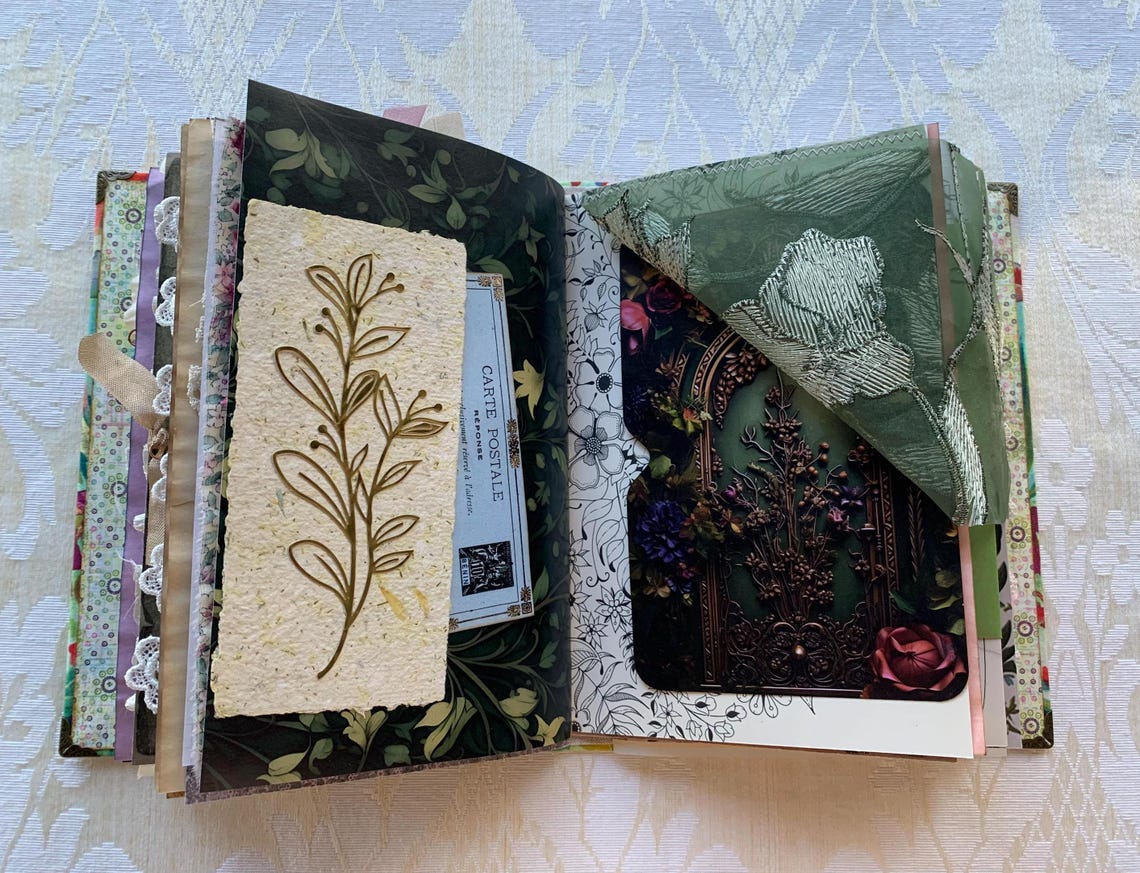Handmade Fairy Junk Journal, Vintage Style Journal, Fairies, Castles ...