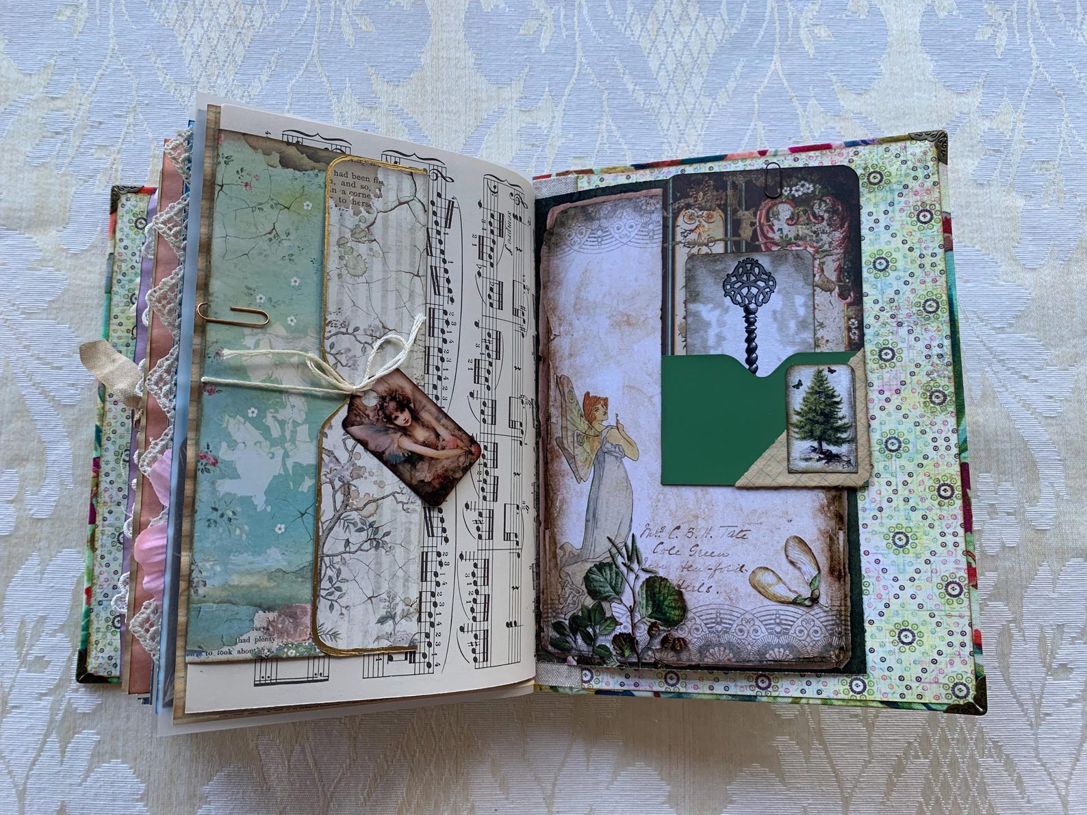 Handmade Fairy Junk Journal, Vintage Style Journal, Fairies, Castles ...