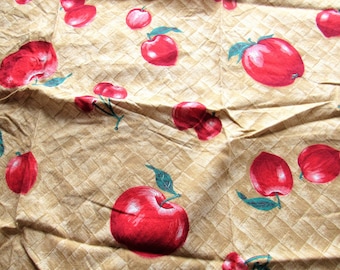 Apple print fabric | Etsy