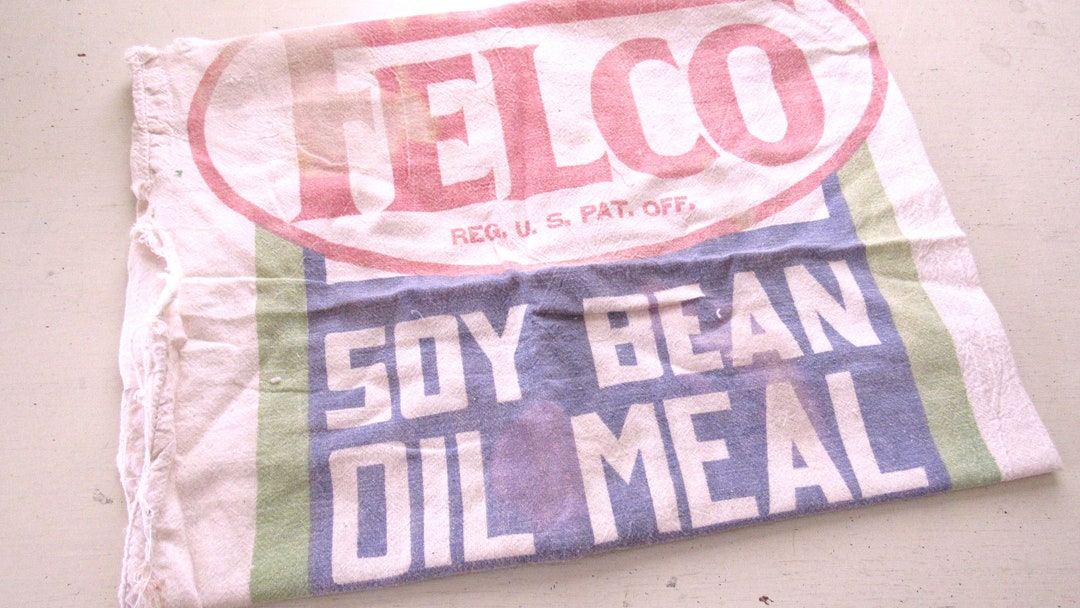 Vintage Cutter Grain Sack Felco Soy Bean Oil Meal, Dike, Iowa - Etsy