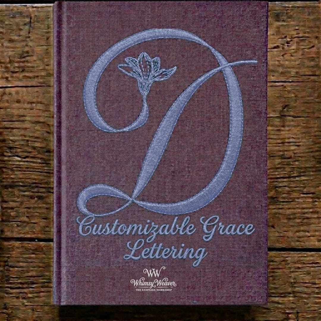 Customizable Grace Lettering. Alphabet Embroidery Pattern Vintage ...