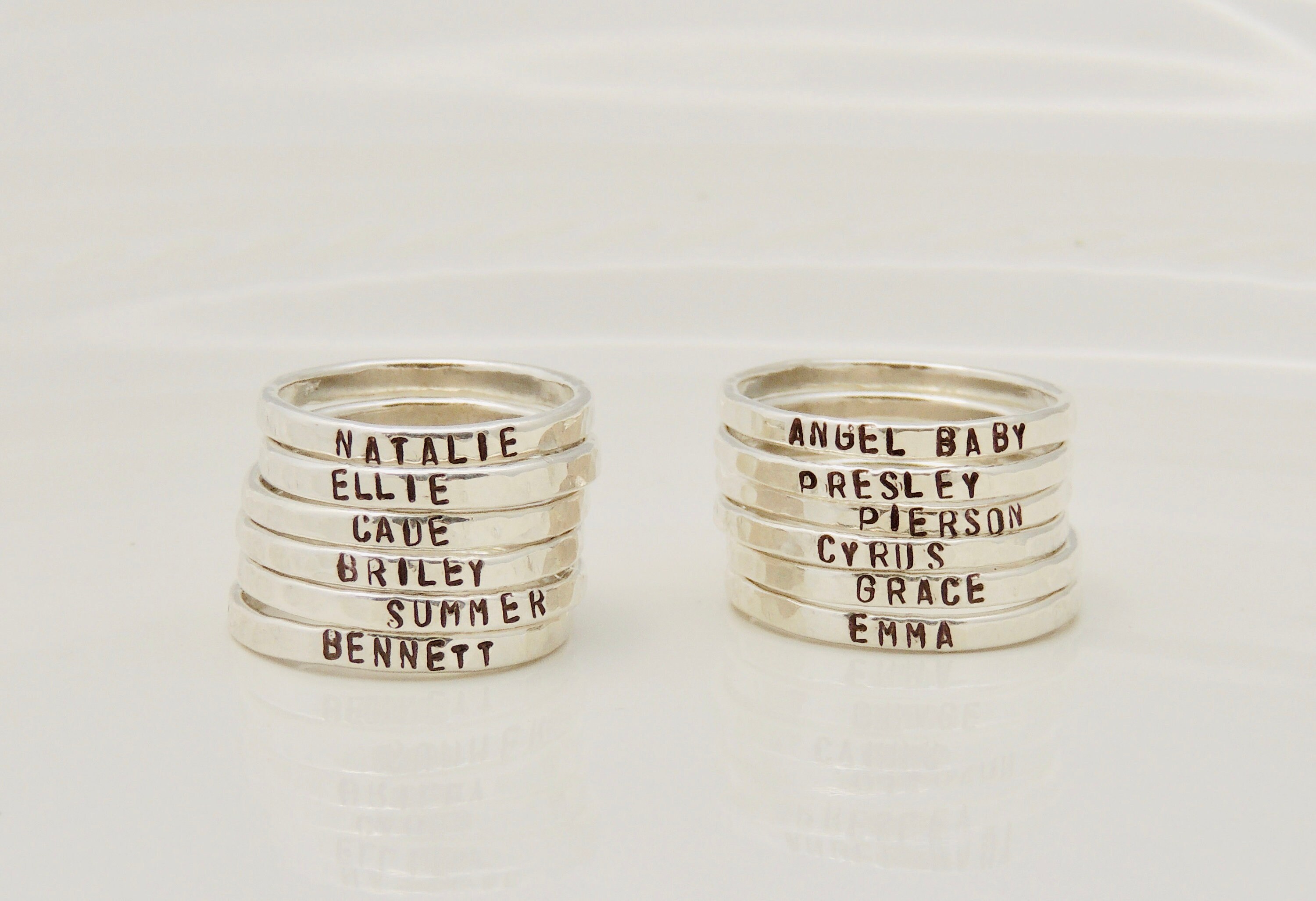 Personalized Name Rings - Sterling Silver
