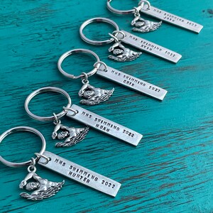 Personalized Swimming Key Chain Senior Gift Swim Team | Etsy