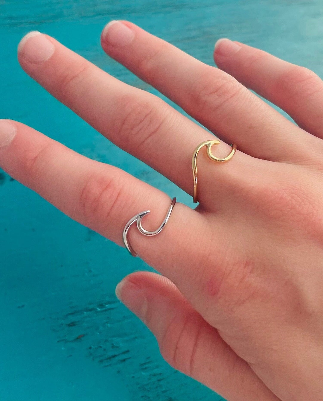 Wave Stacking Ring Silver Gold Teen Jewelry Tween Ring Young Adult ...