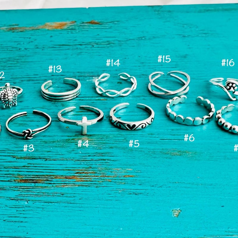 Toe Ring Wave Silver - Etsy