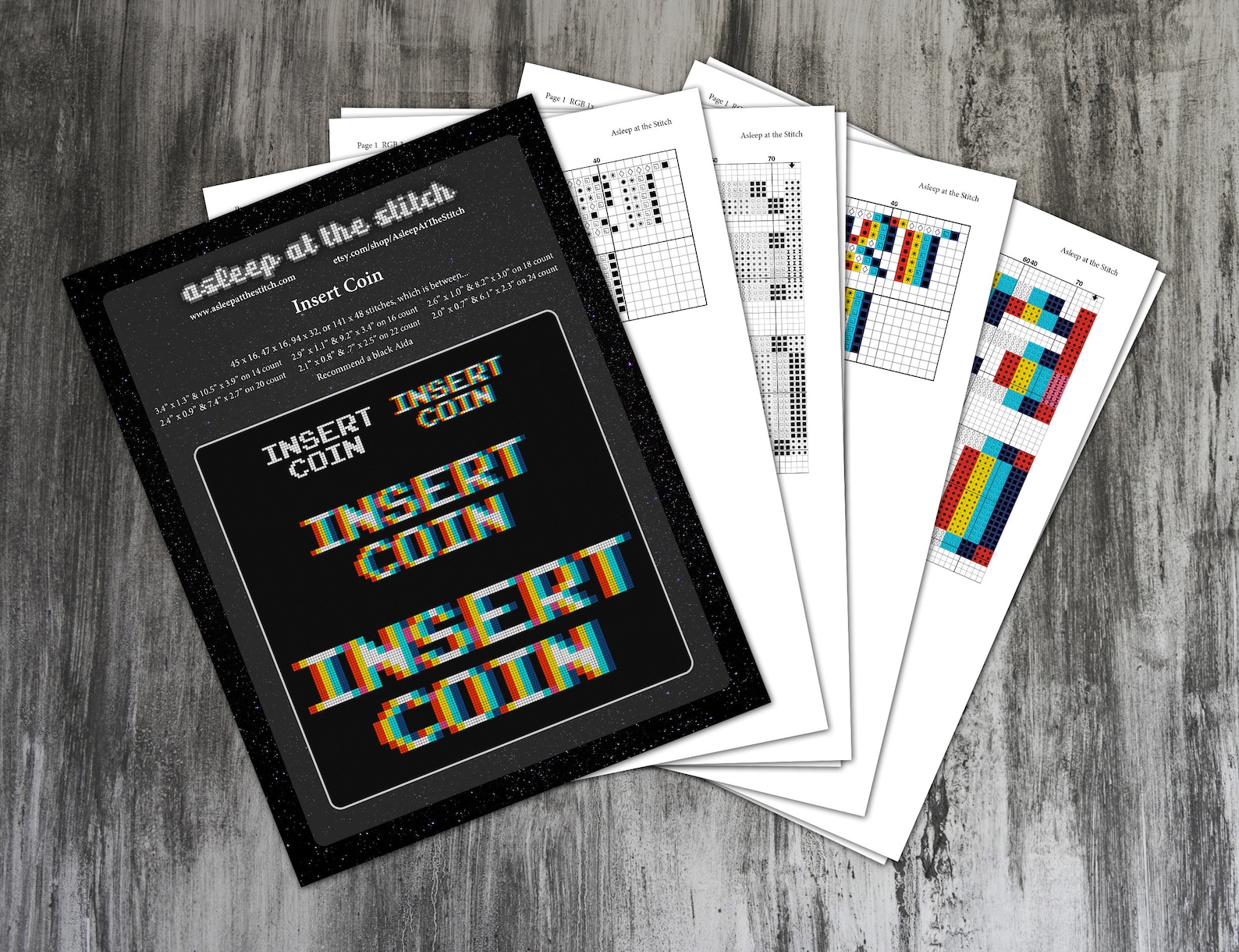 Game Over/insert Coin 2-pack Cross Stitch Patterns - Etsy