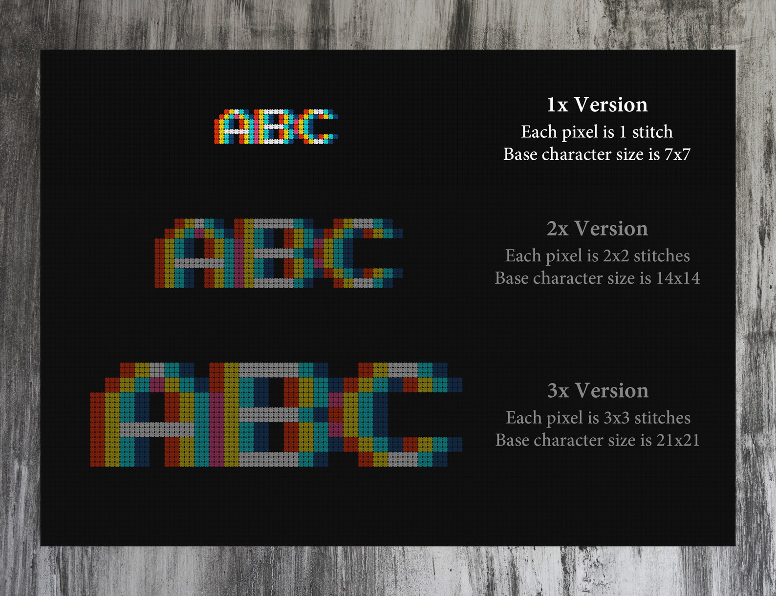 UPDATED Arcade Alphabet 1x Font Cross Stitch Pattern | Etsy