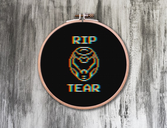 Rip and Tear Cross Stitch Pattern | Etsy