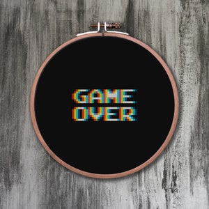 Game Over 4-in-1 Cross Stitch Pattern - Etsy