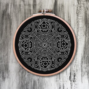 Retro Gaming Mandala Cross Stitch Pattern - Etsy