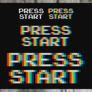 Press Start 4-in-1 Cross Stitch Pattern - Etsy