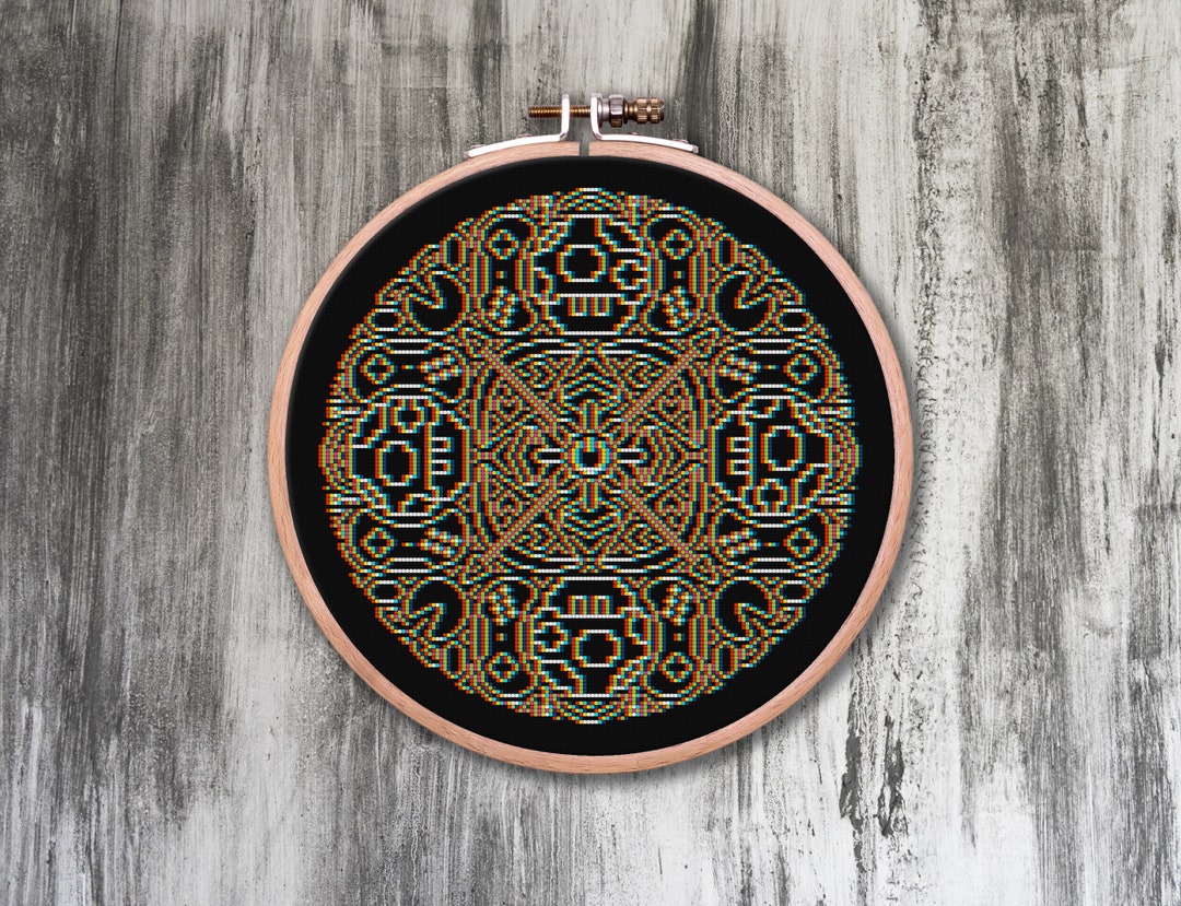 Retro Gaming Mandala Cross Stitch Pattern - Etsy