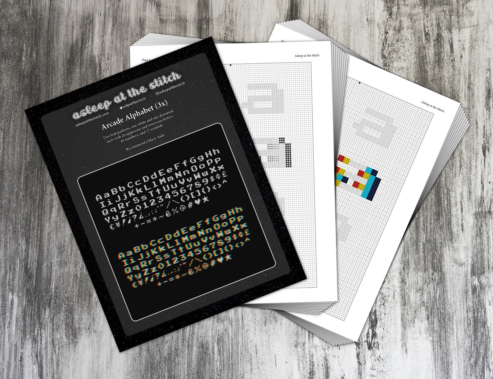 Arcade Alphabet 3x Font Cross Stitch Pattern - Etsy