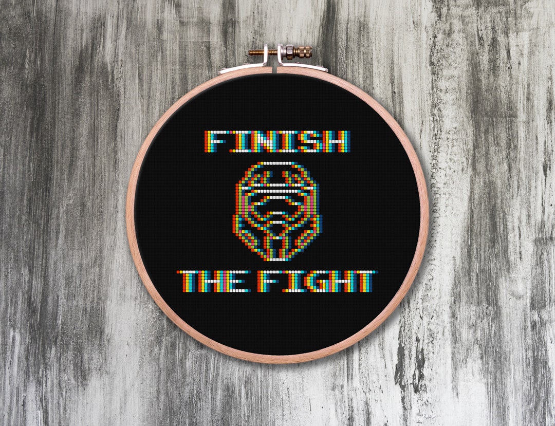 Finish the Fight Cross Stitch Pattern - Etsy