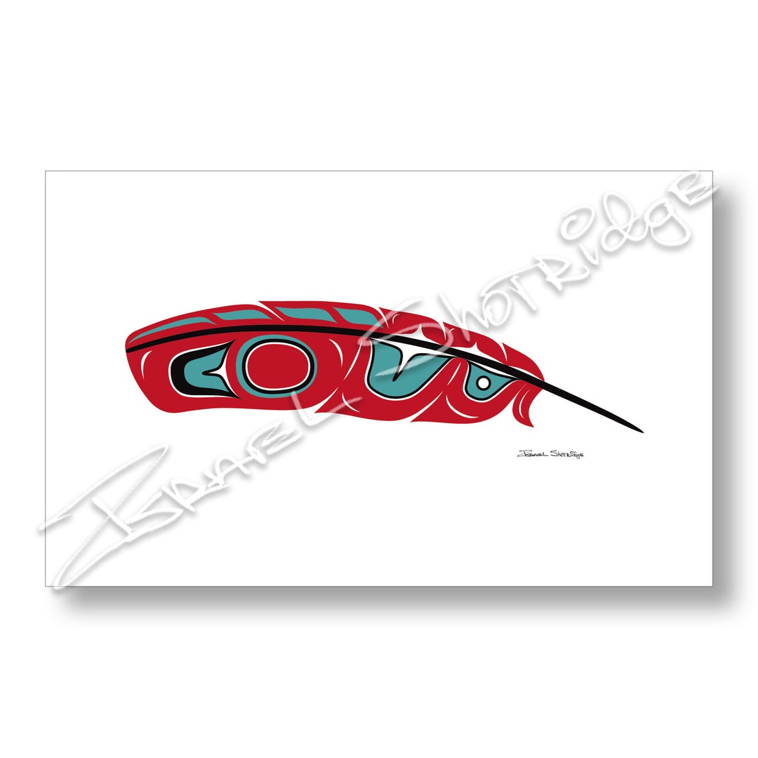 Red Feather XL Limited Edition Giclée Art Print (ungerahmt) / Tlingit ...