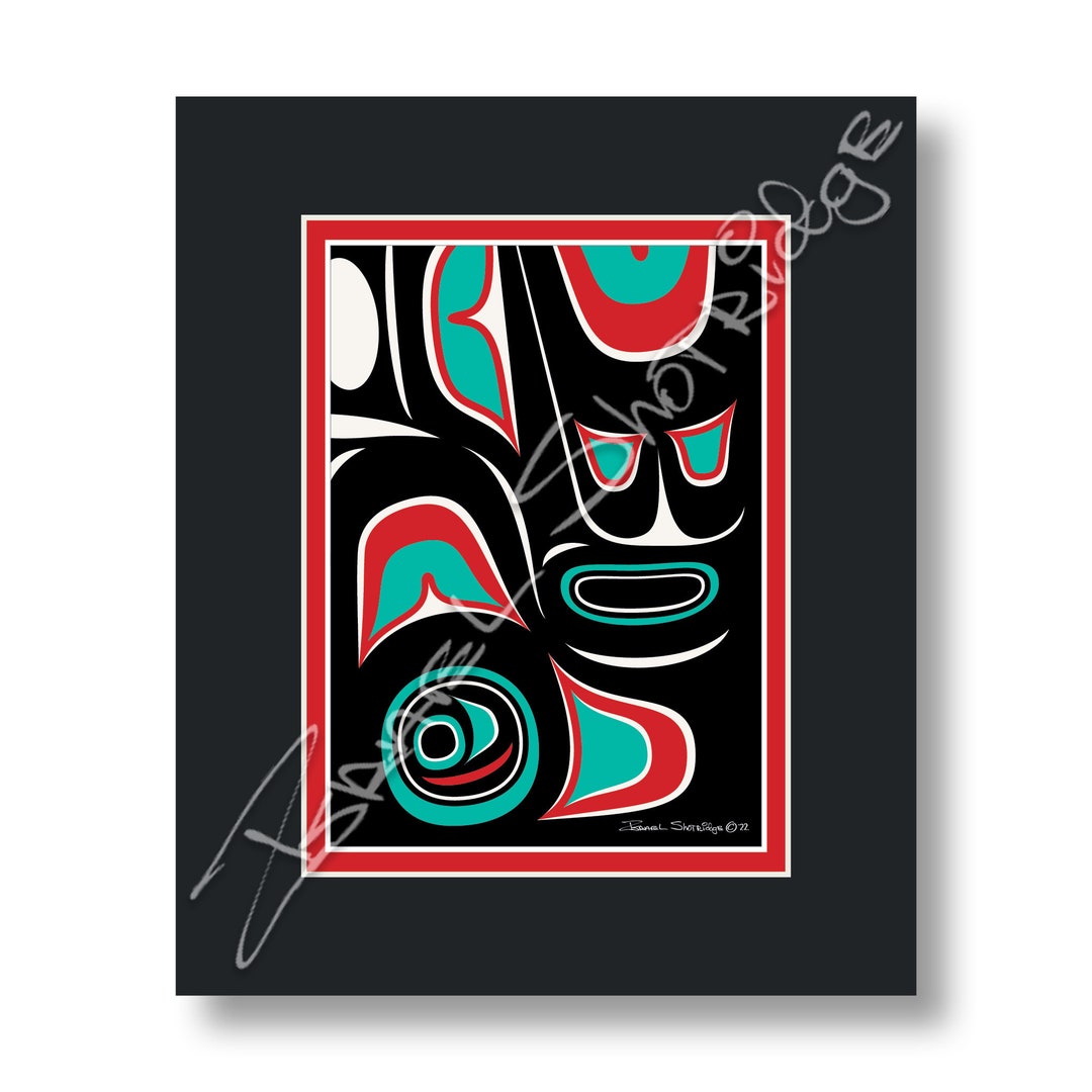 Formline Variations #1 / 8" X 10" Matted Art Card / Tlingit Northwest ...