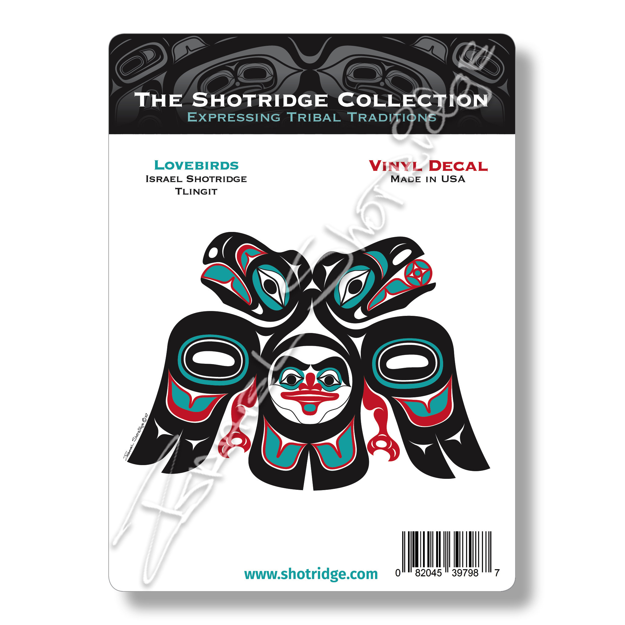 Lovebirds Extra Large 6" X 8" Vinyl Decal / Tlingit Northwest Native ...