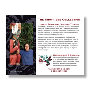 Hummingbird & Fuchsia Holiday Drum Ornament / Designed by Tlingit ...