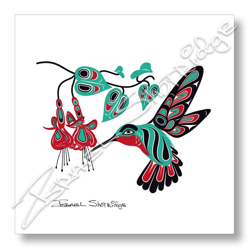 Hummingbird & Fuchsia L Edit. Art Print Artist Proof Available. Reg ...