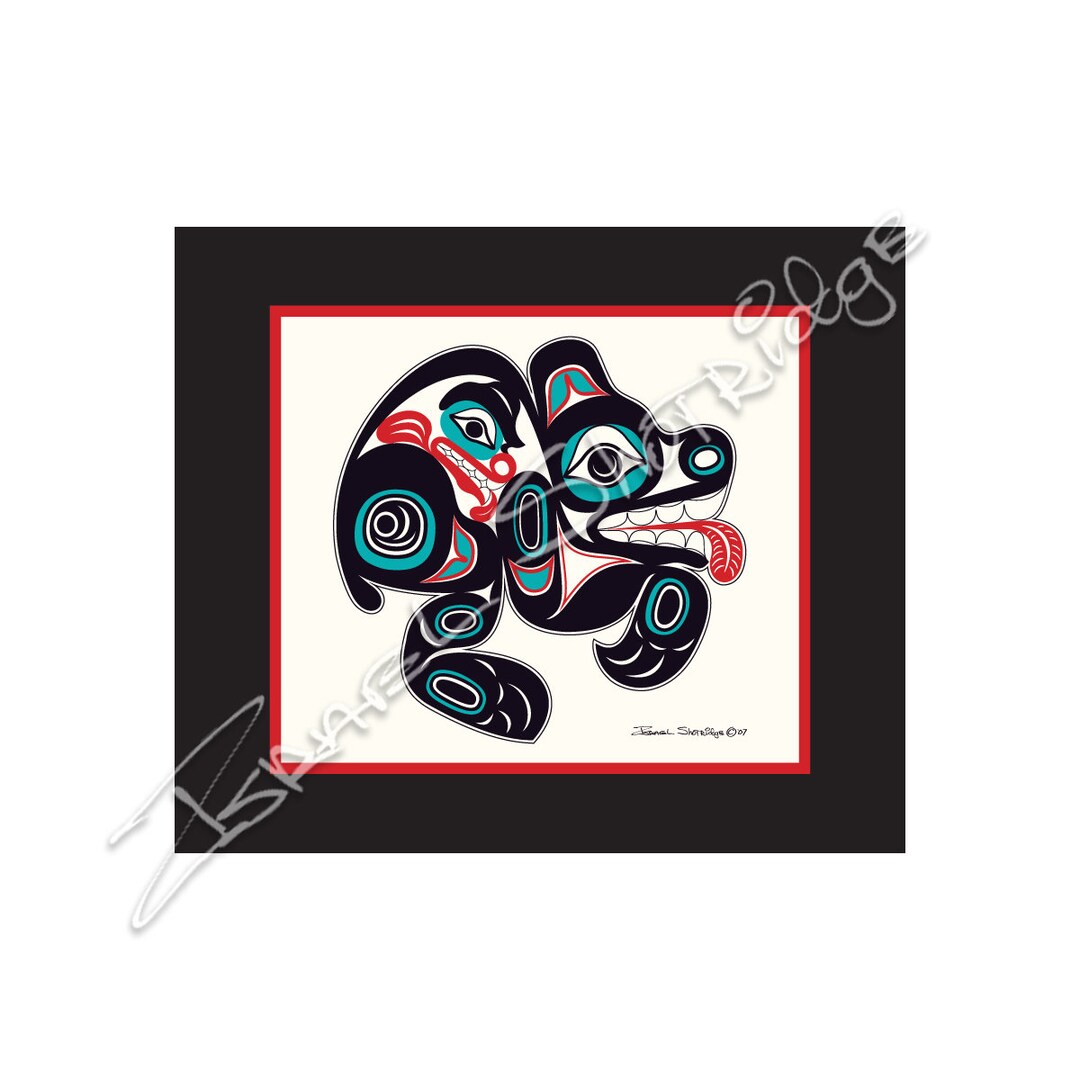 Bear 12" X 10" Open Edition Art Print (matted) / Tlingit Northwest ...