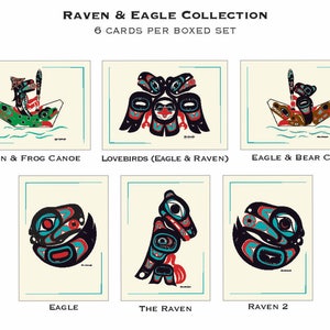 Raven & Eagle Collection - Formline Art Card Set (6 Designs per Box ...