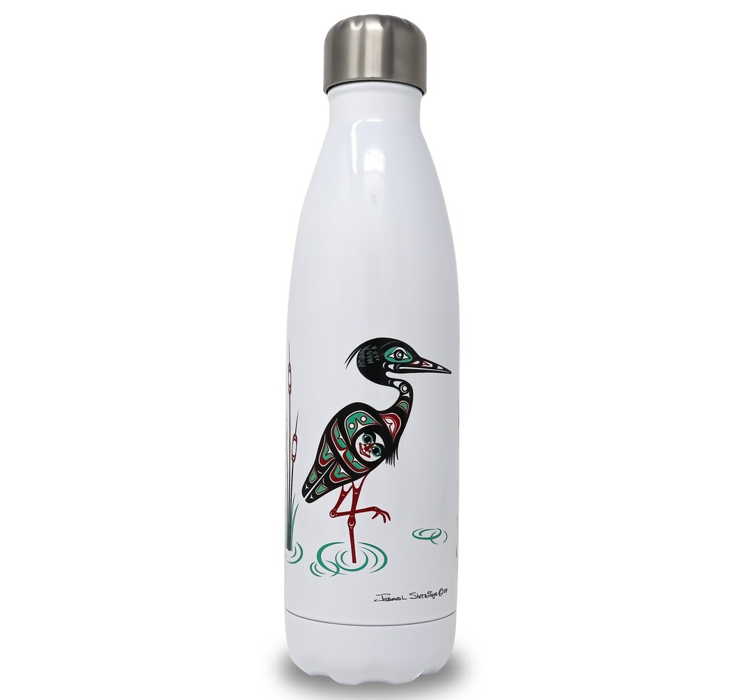 Heron Formline Water Bottle / Native American Functional Gifts ...