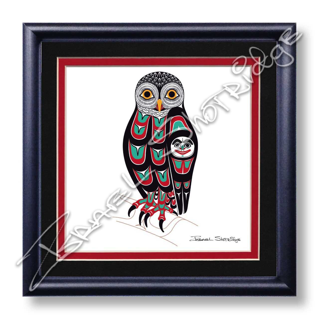 Owl 8 X 8 Giclée Art Print framed / Tlingit - Etsy Singapore