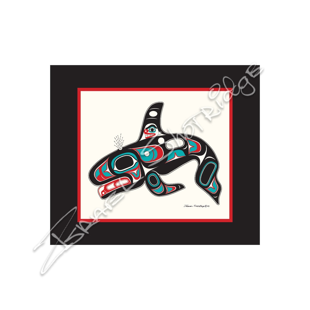 Killer Whale 12" X 10" Open Edition Art Print (matted) / Tlingit ...
