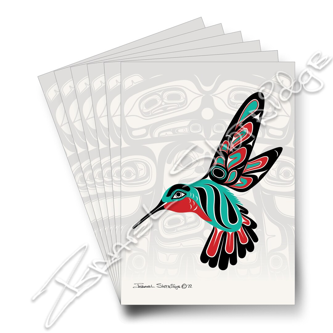 Hummingbird & Screen / 6 Card Collection / Formline Art Card Set ...