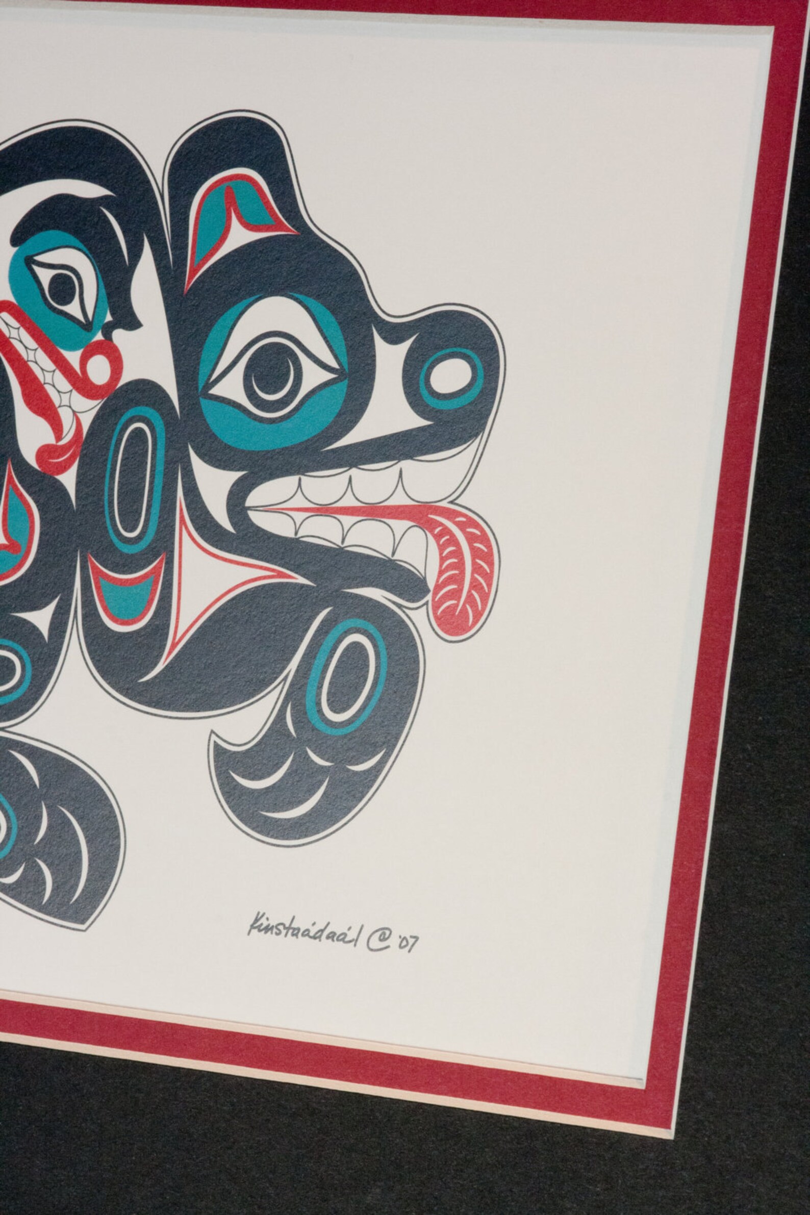 Bear 10" X 8" Matted Art Card / Tlingit Northwest Native American ...