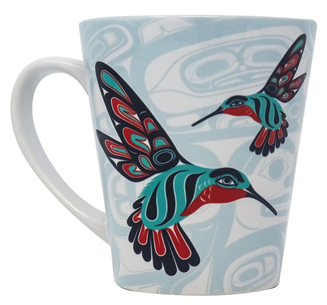 Set of 2 Hummingbird Formline Mugs / Native American Functional Gifts ...
