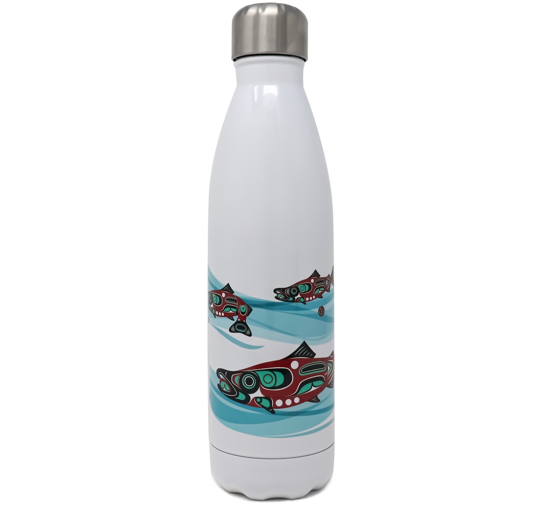 Salmon Run Formline Tapered Water Bottle / Native American Gifts ...