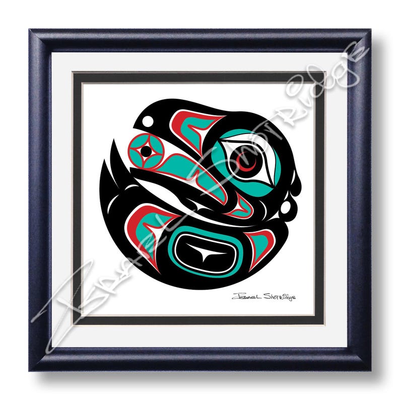 Raven 2 8" X 8" Giclée Art Print (framed) / Tlingit Northwest Native ...