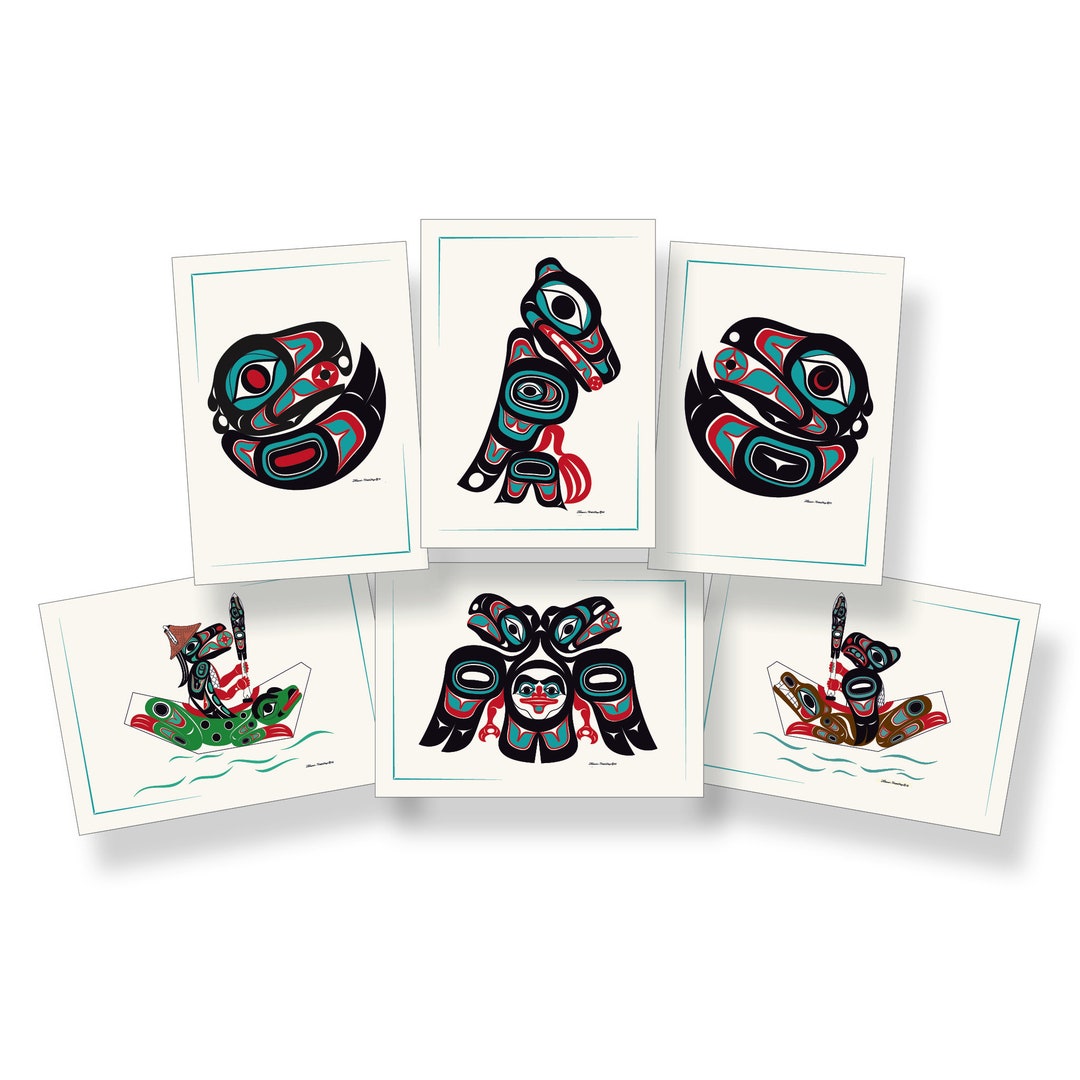 Raven & Eagle Collection - Formline Art Card Set (6 Designs per Box ...
