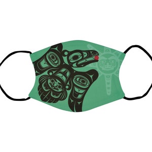 Formline Raven Sun Face Mask / Tlingit Native American Design - Etsy España