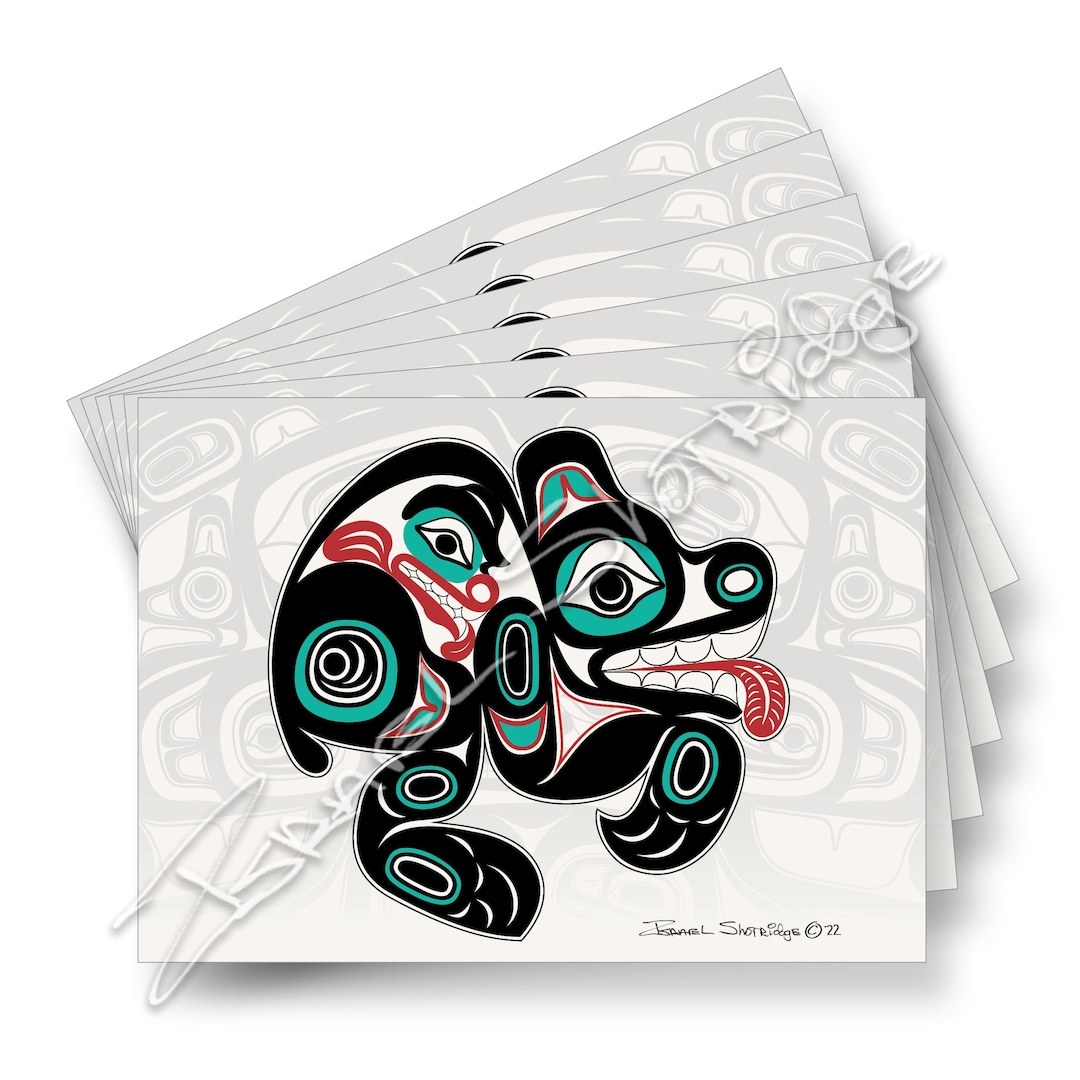 Bear & House Screen / 6 Card Collection / Formline Art Card Set ...