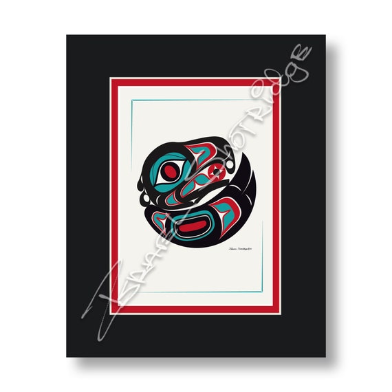 Eagle 8 X 10 Matted Art Card / Tlingit Northwest | Etsy