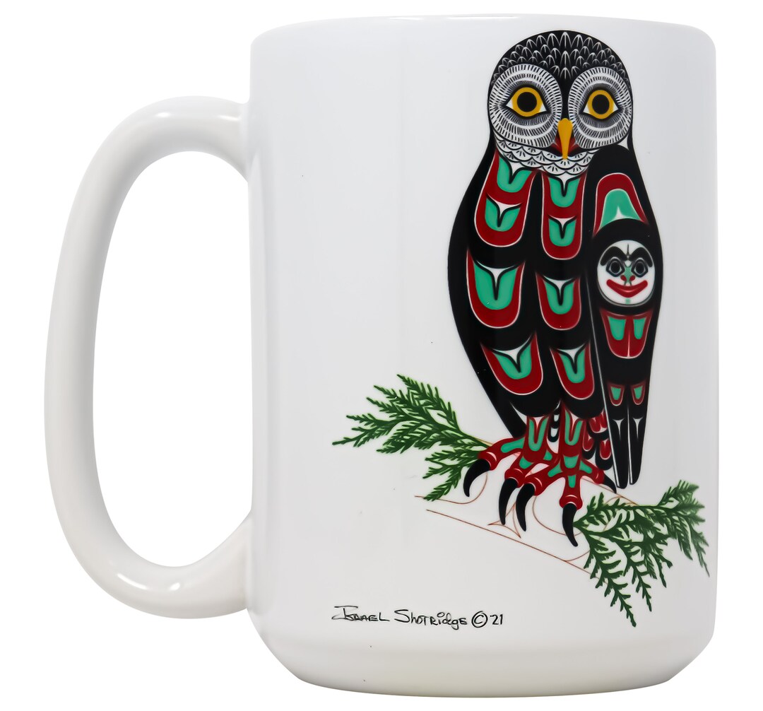 Owl Formline Mugs / Native American Functional Gifts / - Etsy