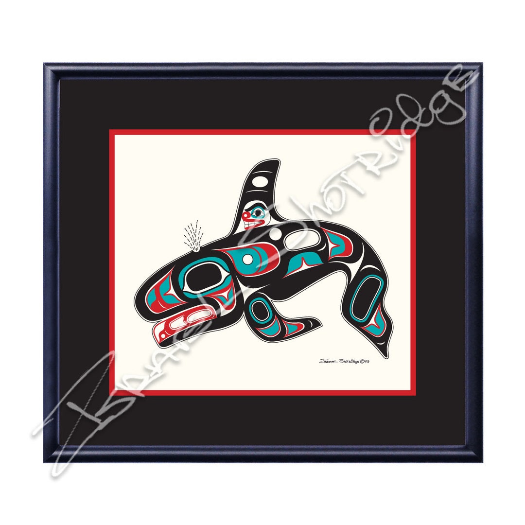 Killer Whale 15" X 13" Open Edition Art Print (framed) / Tlingit ...