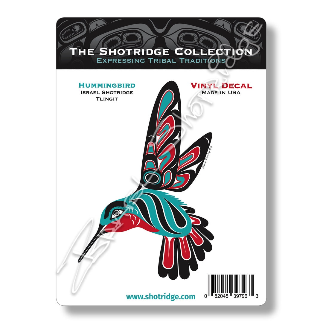 Hummingbird Large 4" X 6" Vinyl Decal / Tlingit Northwest Native ...