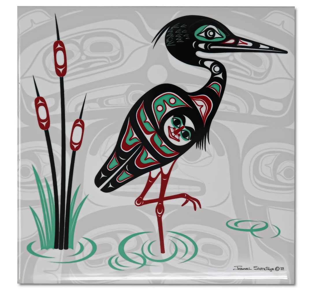 Heron Formline Trivet / Native American Functional Gifts / Northwest ...
