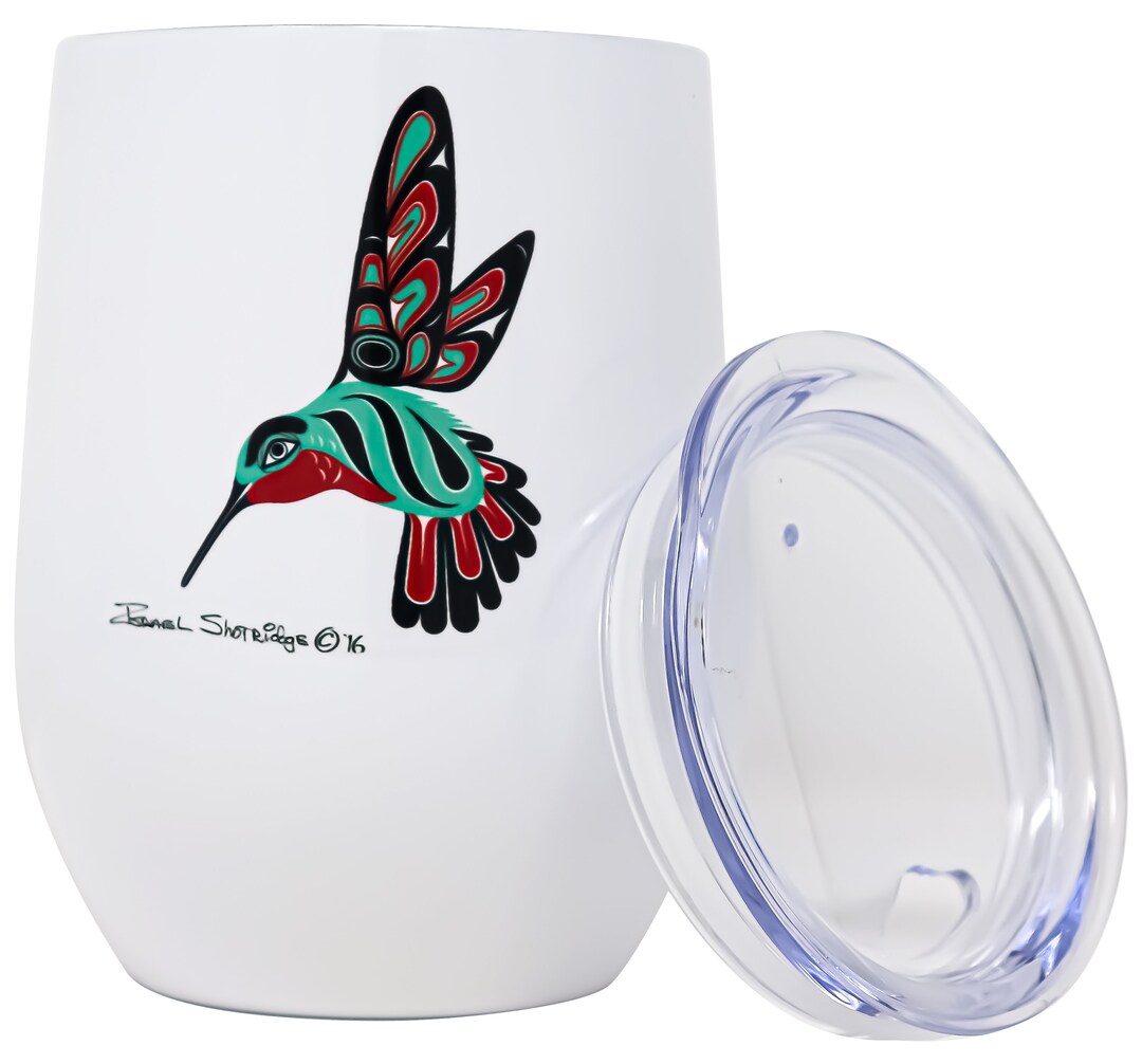 Hummingbird Formline Wine Goblet / Native American Gifts / Northwest ...