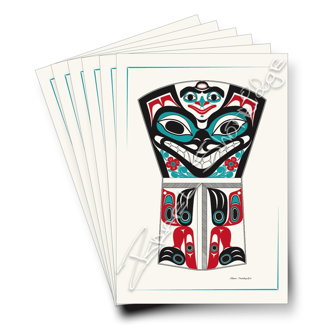 Bear Copper Tinaa Art Cards / 6 Card Collection / Formline Art Card Set ...