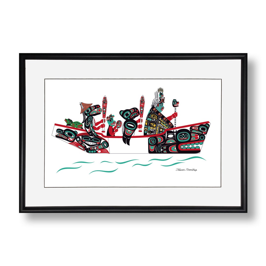 Canoe Journey Limited Edition Giclée Art Print (framed) / Tlingit ...