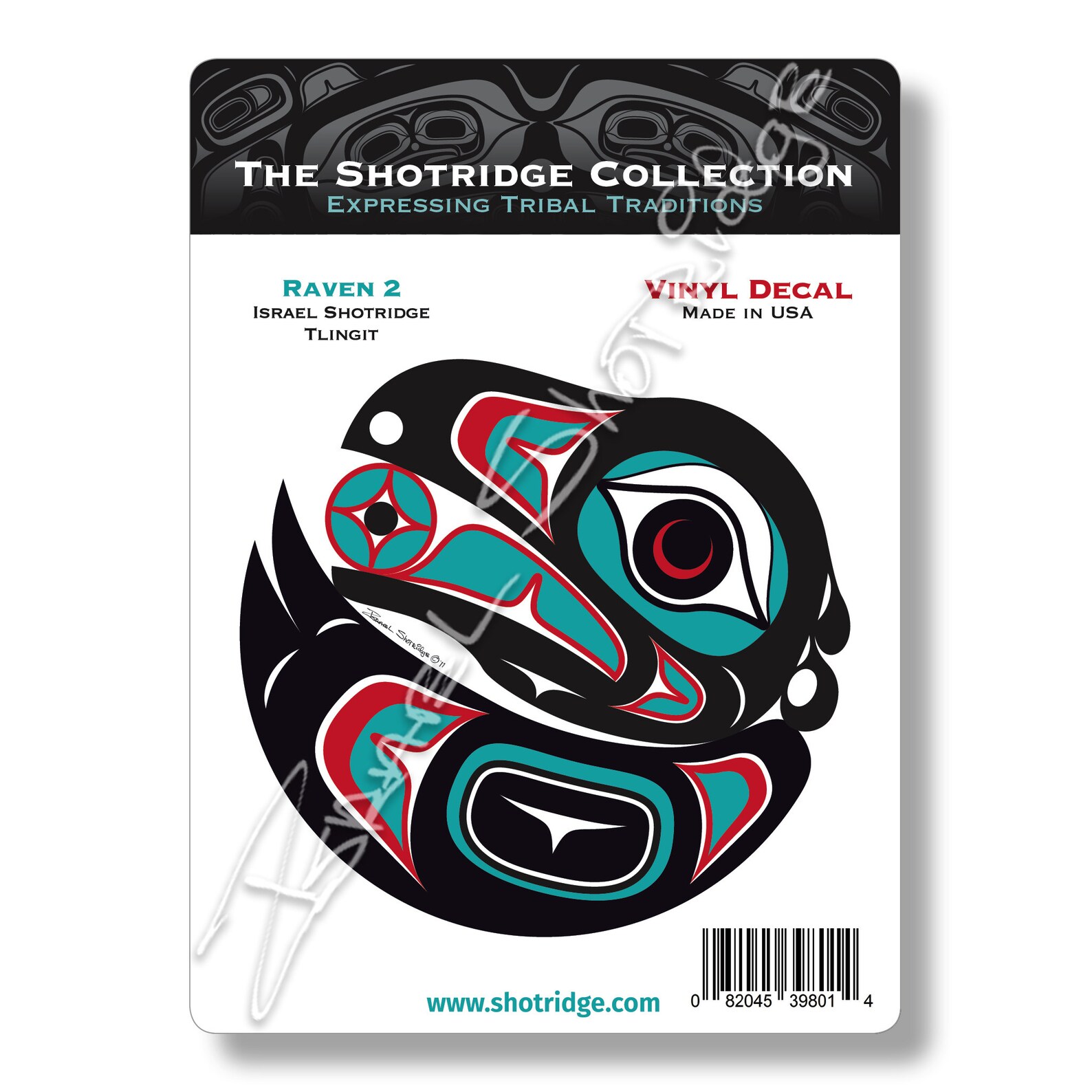 Raven 2 Extra Large 6" X 8" Vinyl Decal / Tlingit Northwest Native ...